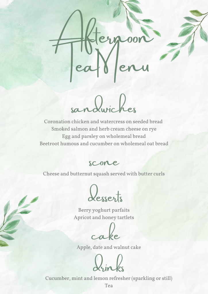 Sample Menus
