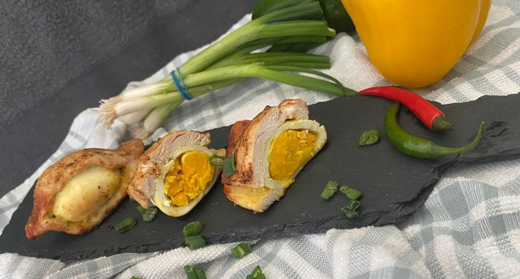 Chicken egg roulade